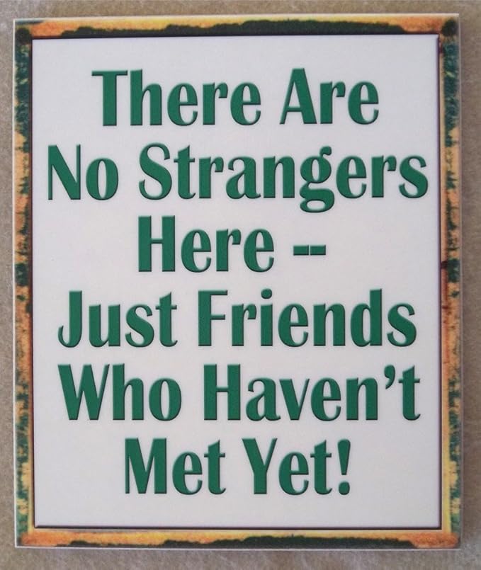 Sign by Montage: There Are No Strangers Here...: Amazon.co.uk: Kitchen ...
