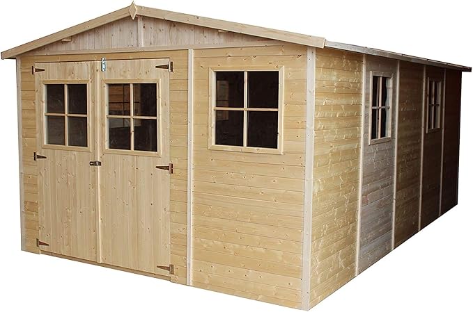 TIMBELA M337 Caseta de jardín de madera para exterior - Caseta de pino ...