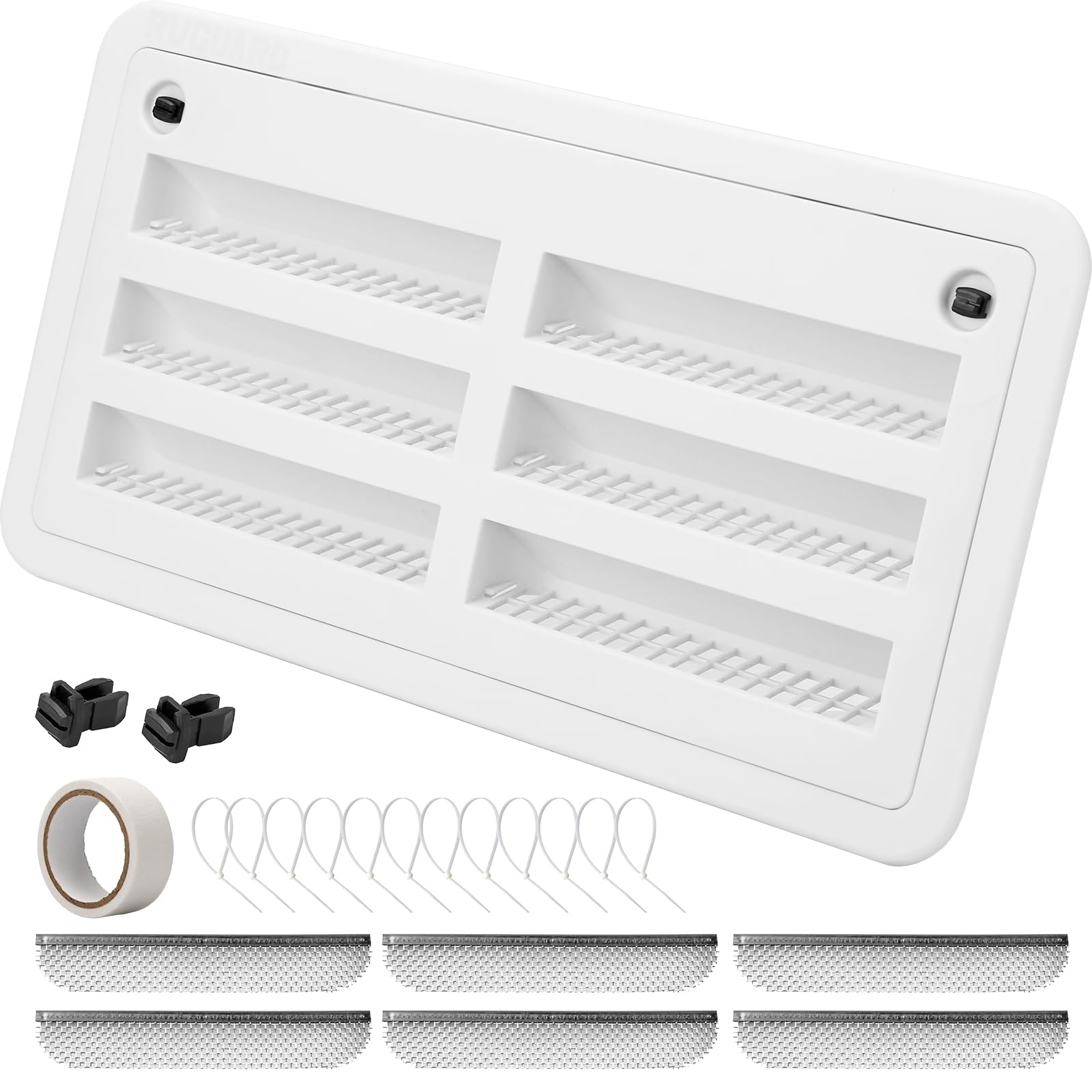 RVGUARD RV Refrigerator Lower/Upper Mount Vent 20-3/4"W x 10-3/4"H, RV ...