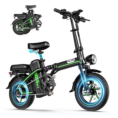 Hloie Folding Electric Bike For Adults 500w Motor 25mph Max Speed