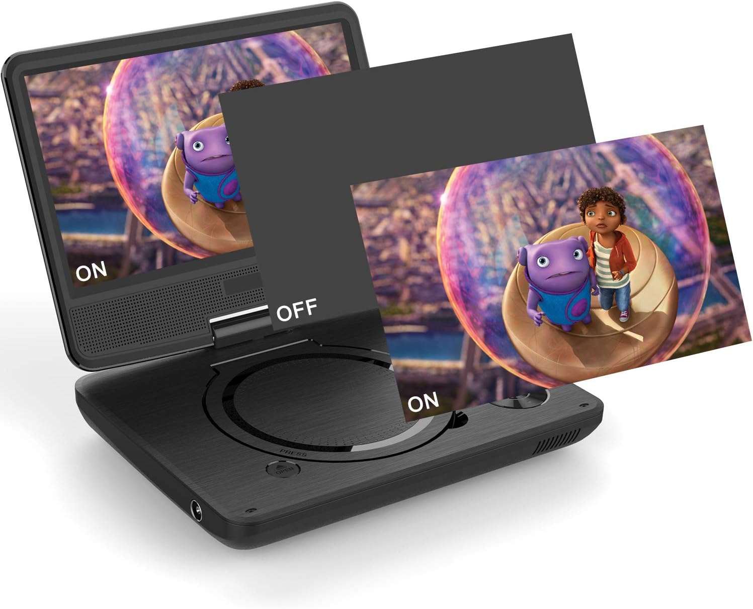 WONNIE Portable DVD player, 7.5” DVDs Player for Kids and Car, Swivel ...