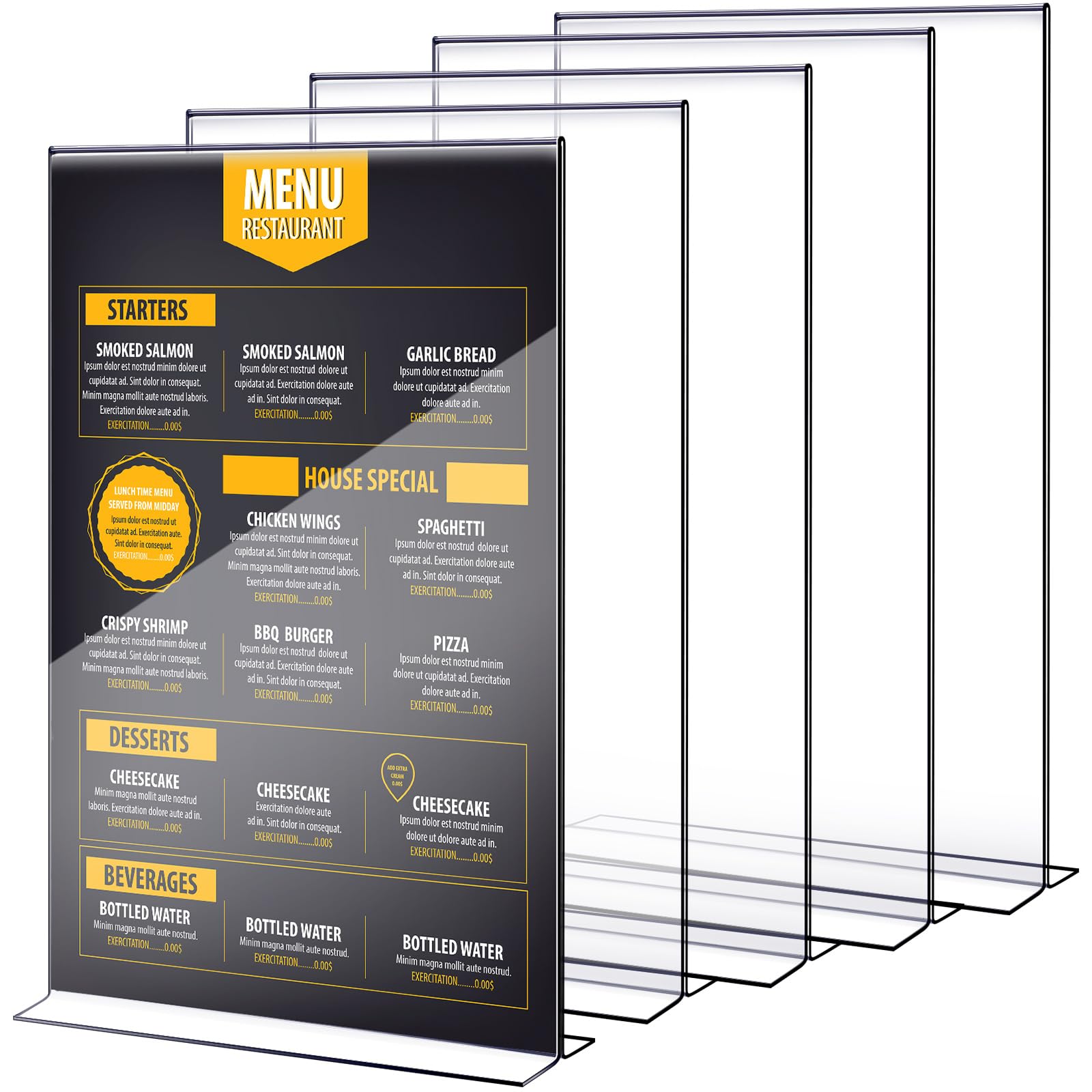 Shellwei 4 Pcs 11 x 14'' Acrylic Sign Holder Clear Acrylic Picture ...