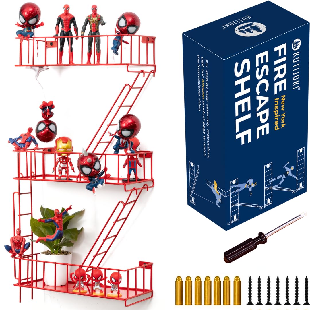 3 Tier Fire Escape Wall Shelf with Screwdriver and Screws, New York ...