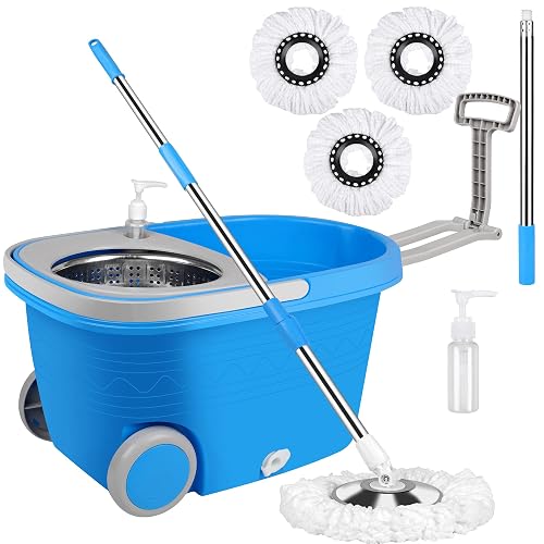 Mop and Bucket with Wringer Set, Mop and Bucket on Wheels Floor ...
