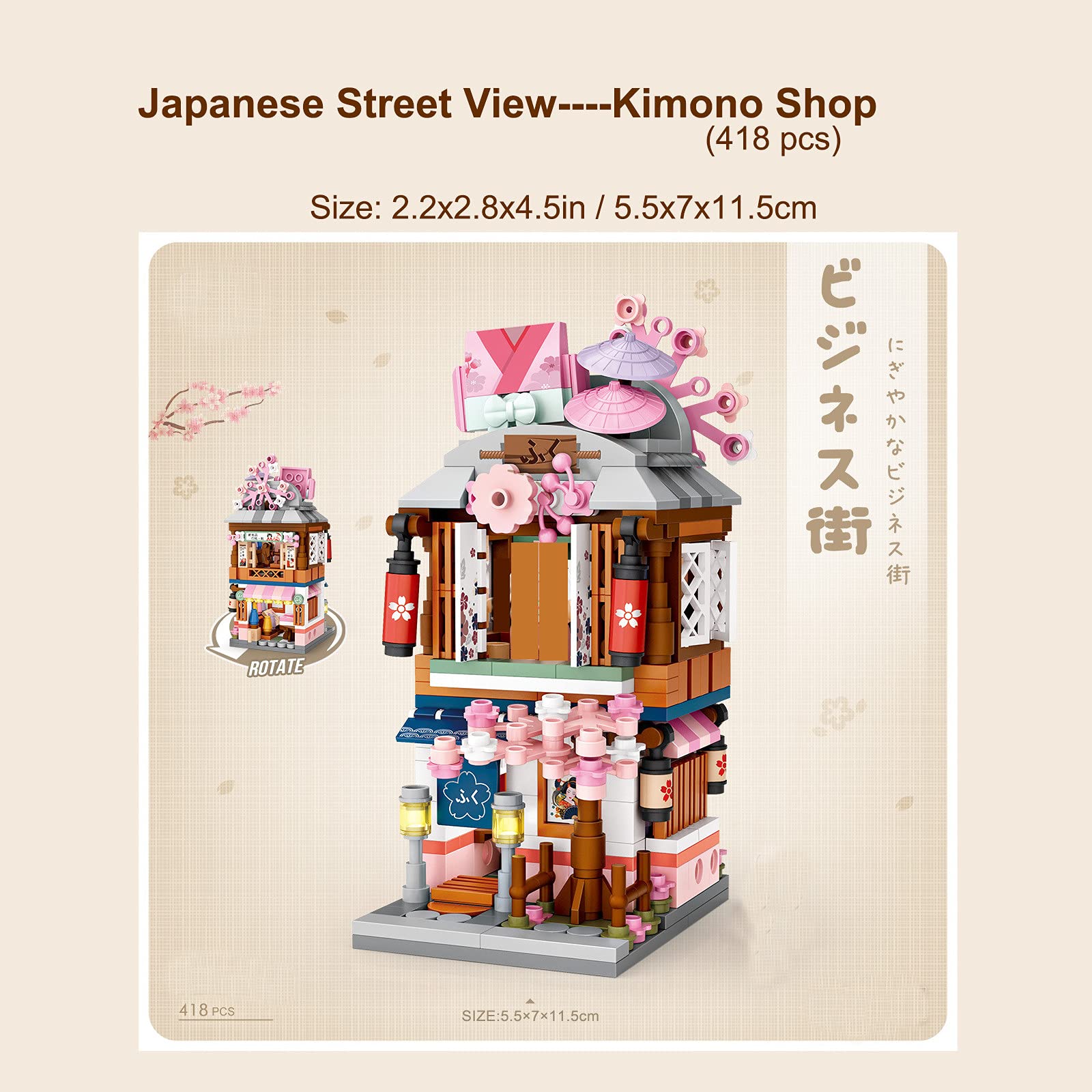 Mua Seyaom Japanese Street View Shop Bricks, Mini DIY Building Blocks Model MOC Construction Toy ...