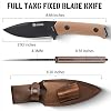 NedFoss BOAR Survival Knife with Fire Starter, 4.1" D2 Steel Full Tang ...
