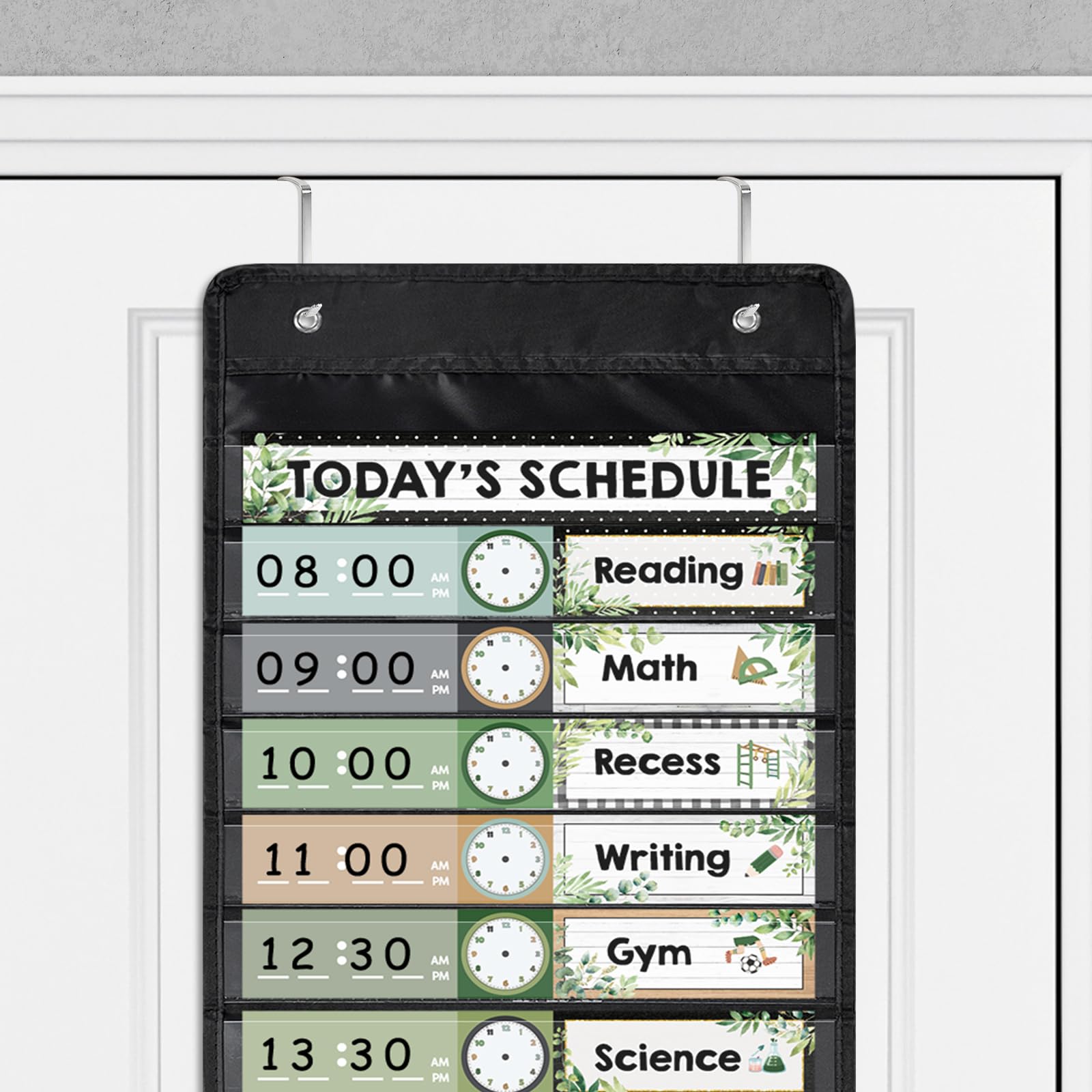 Mua Daily Schedule Pocket Chart for Classroom, 13+1 Pockets with 42 ...