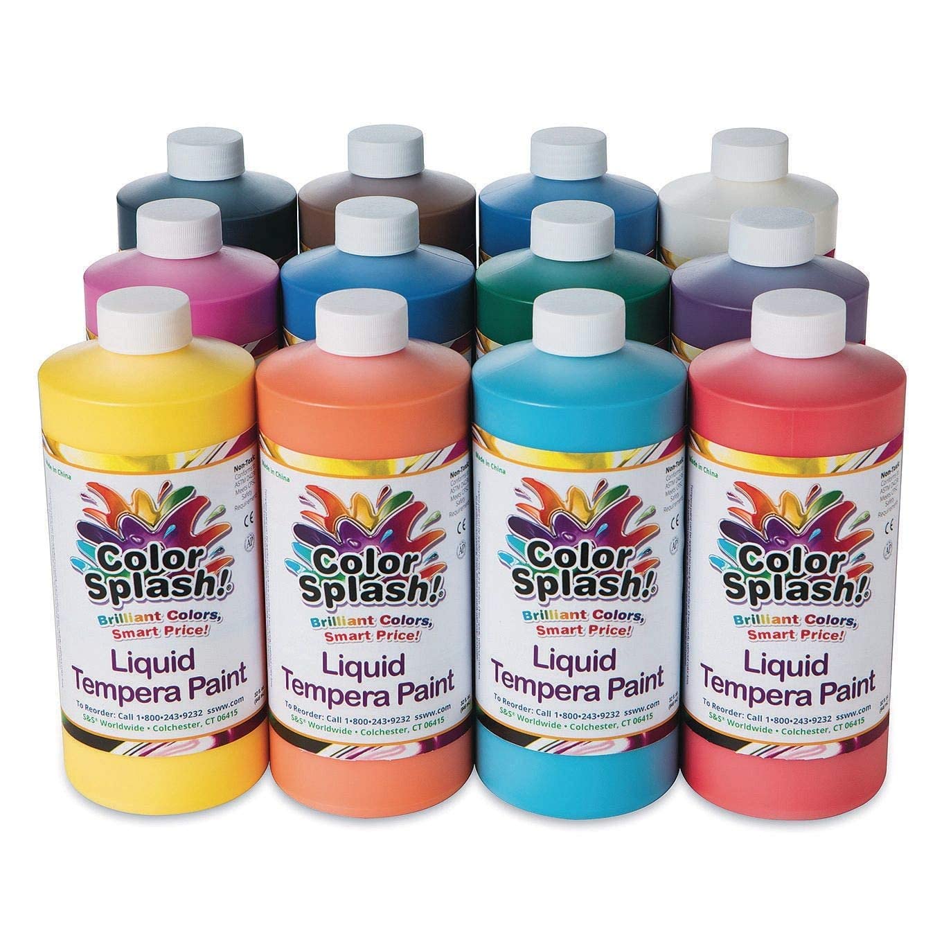 Mua S&S Worldwide Color Splash! Liquid Tempera Bulk Paint, Set of 12 in ...