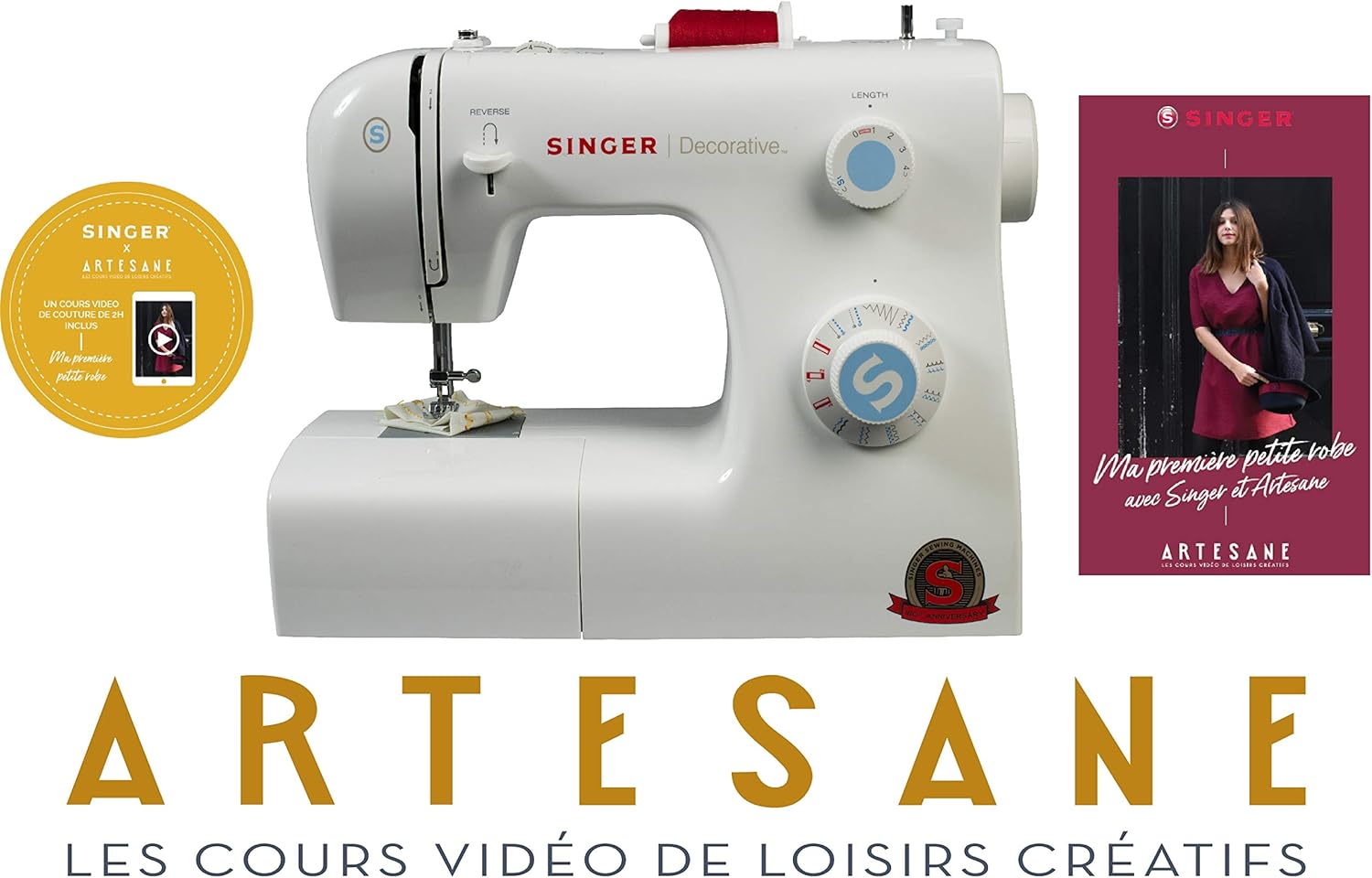 Singer Decorative Machine à Coudre Blanche 31 Points Ajustables avec 2h ...