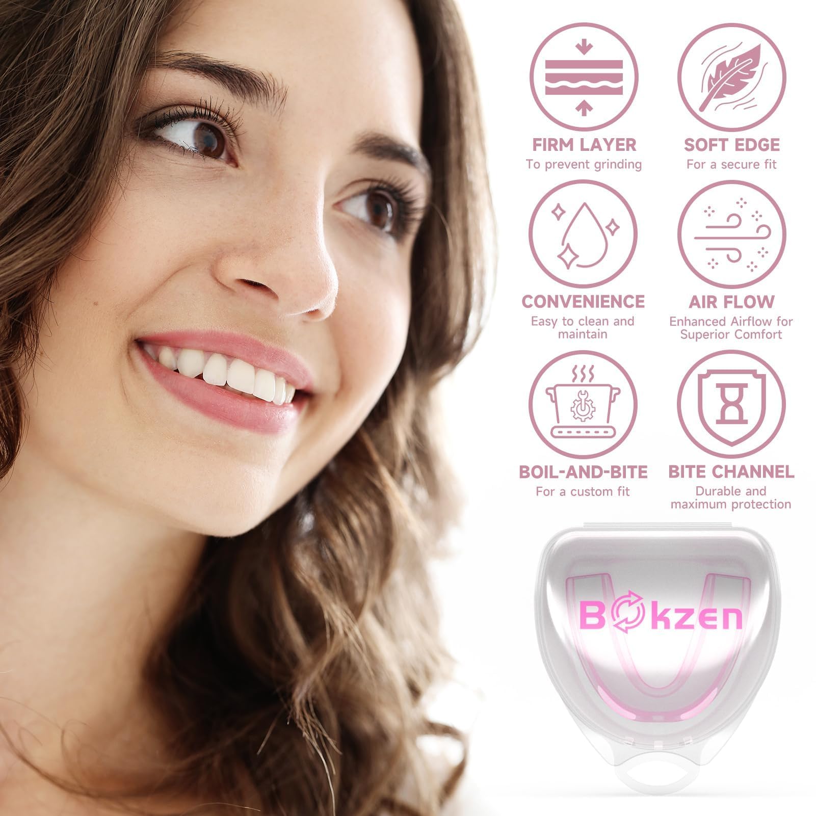 Mua 4 Pack Pink Night Guard for Women Teeth Grinding, Medium Size ...