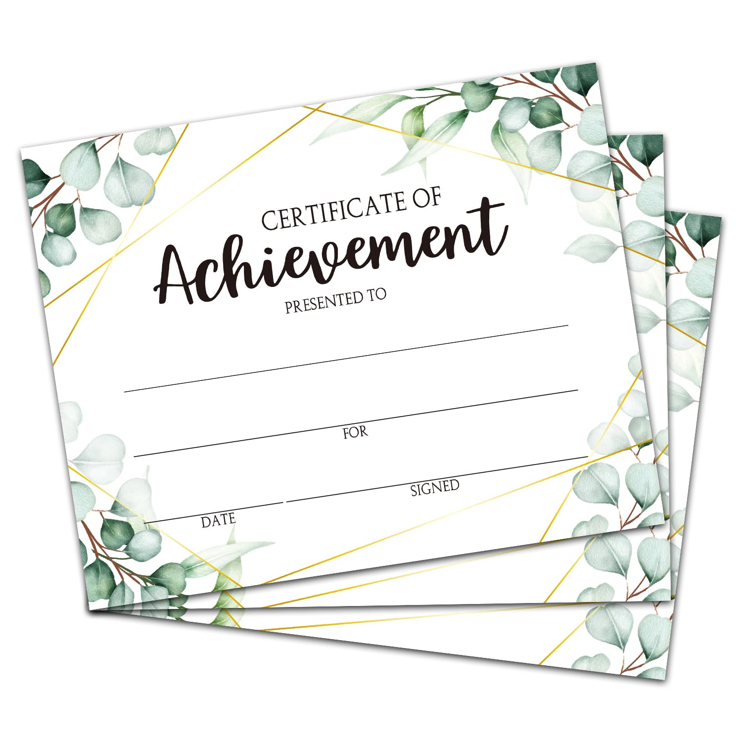 Mua 25 Greenery Award Recognition Certificate of Completion, 8x10 ...