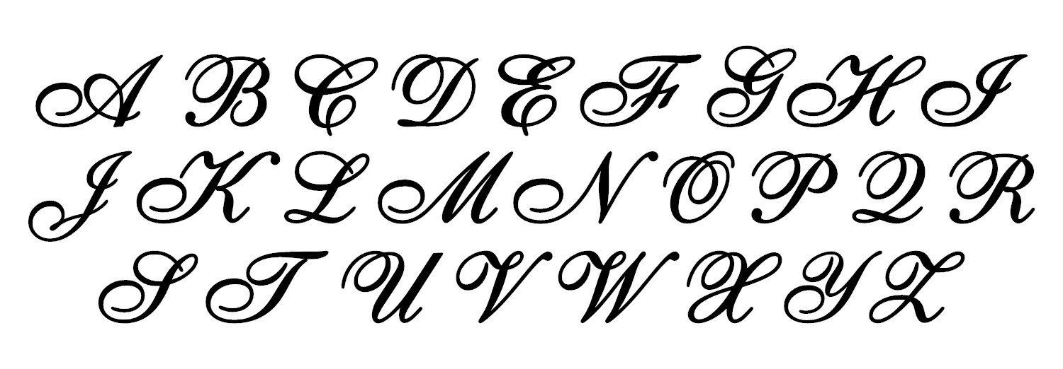 Calligraphy Capital Letters In Cursive Writing