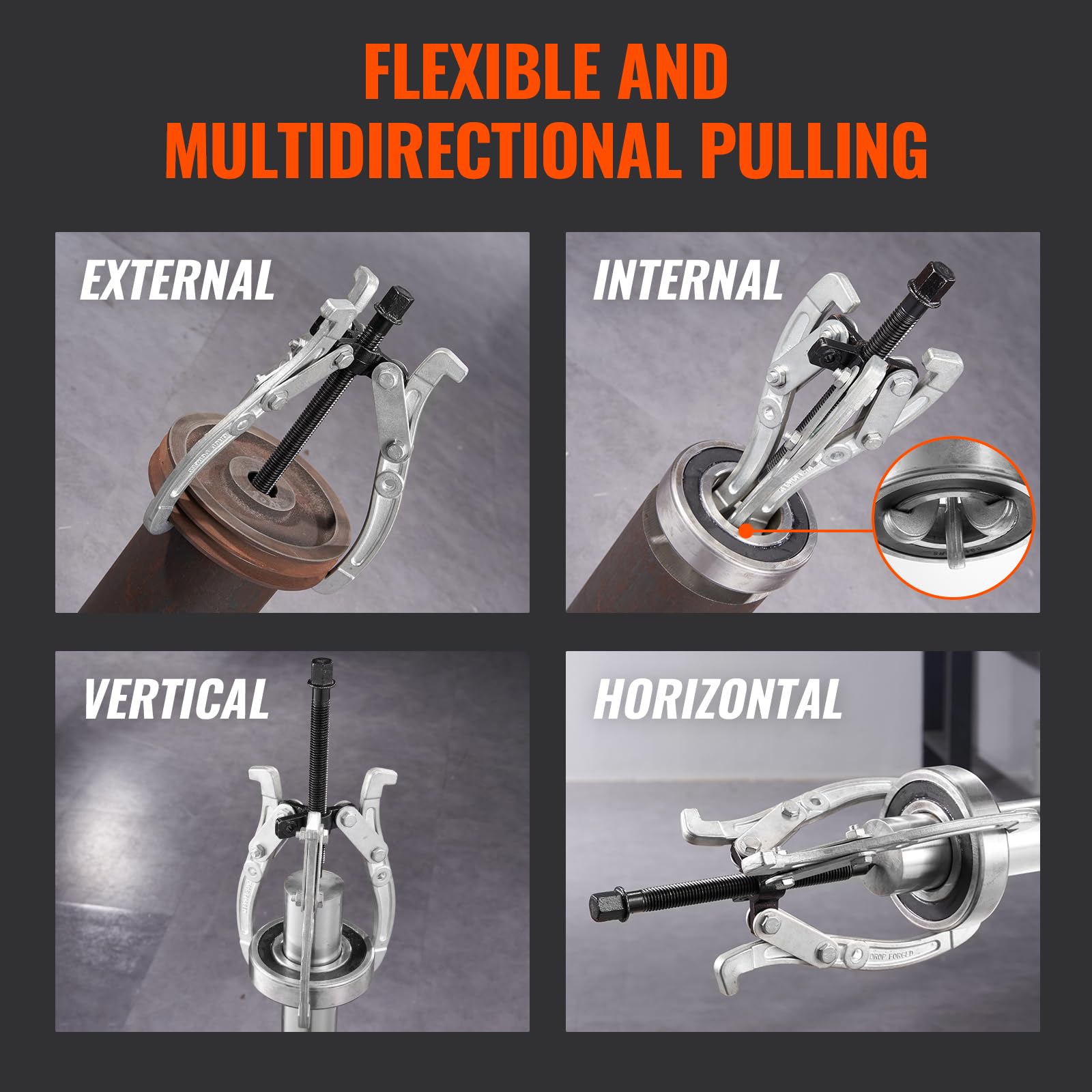 Mua VEVOR Gear Puller Set, 3" 4" 6" 8" Puller Kit, 3 Jaw Gear Bearing ...