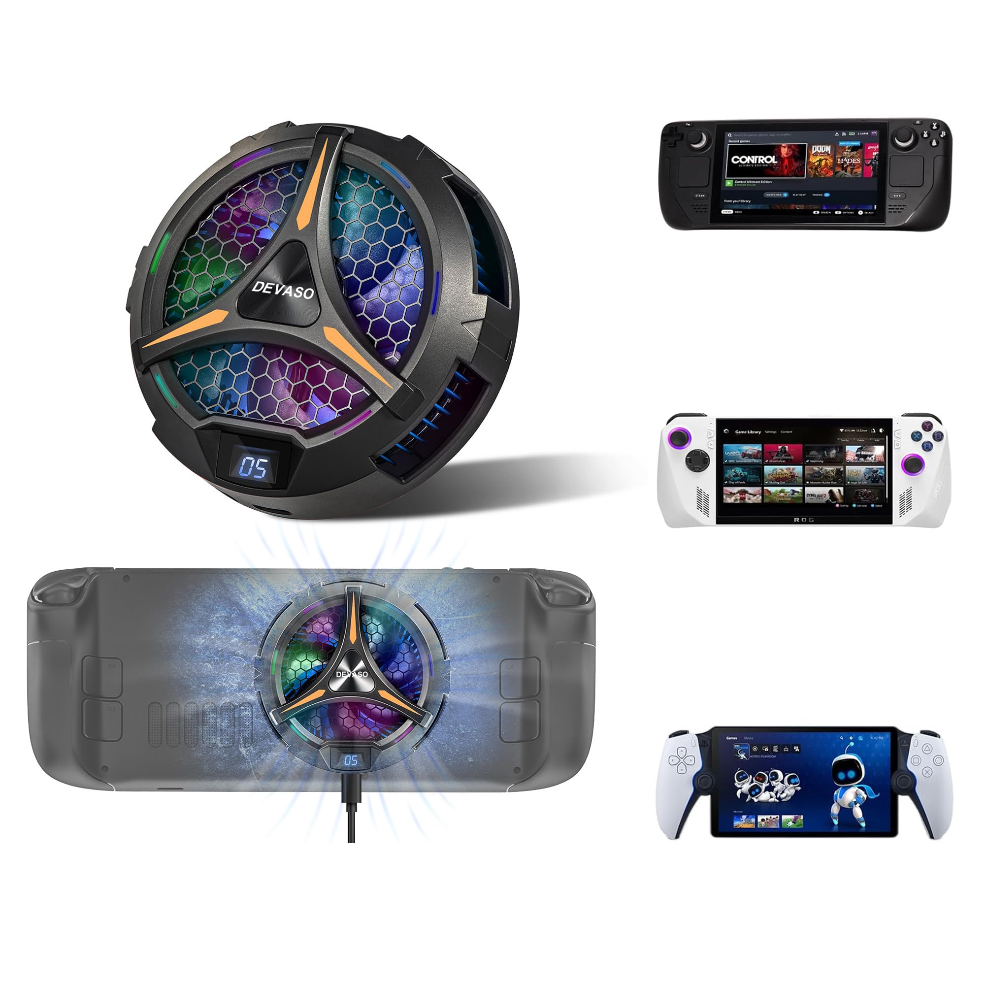 Mua Steam Deck Fan Cooler, Semiconductor Heatsink Cooling with 7-Blade ...