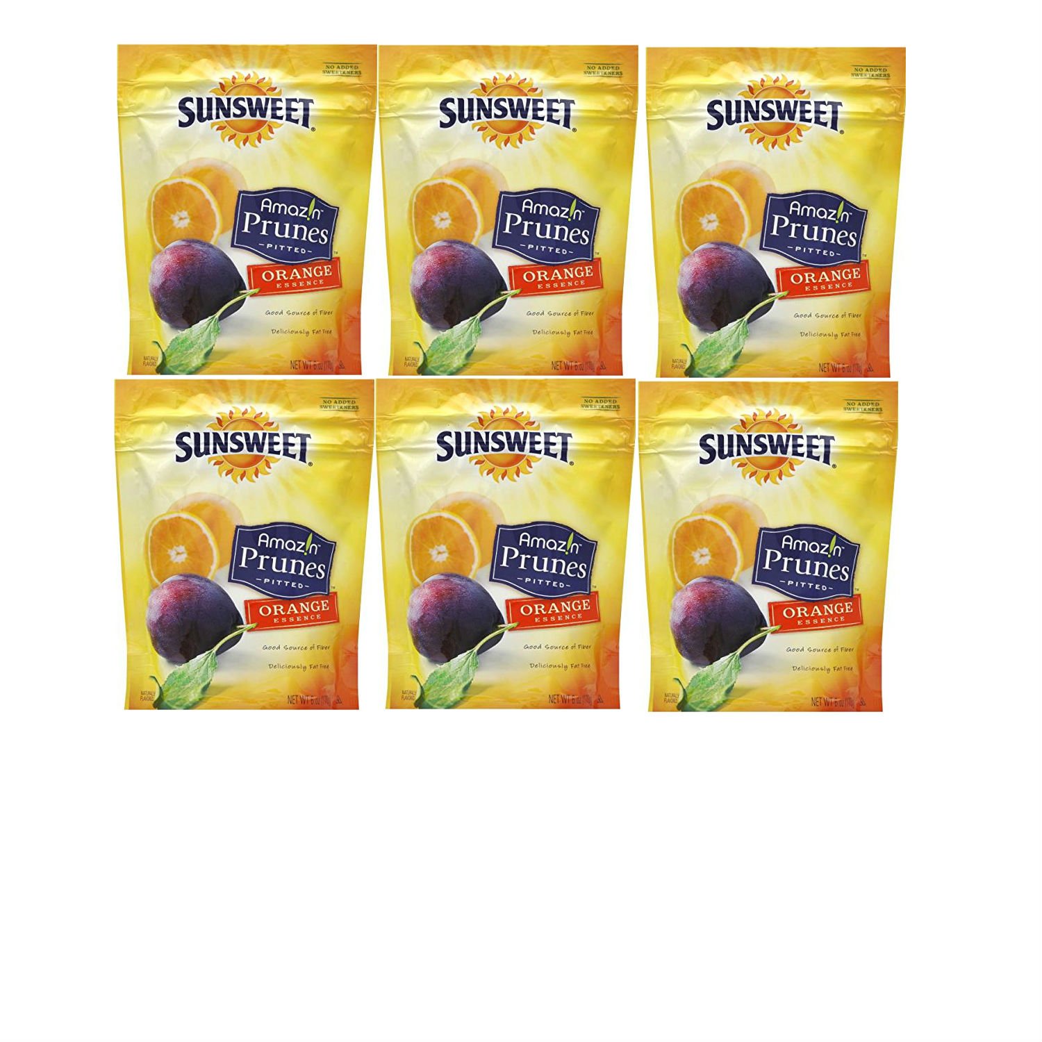 SunSweet Pitted Prunes, Cherry Essence, 6 oz (Pack of 6): Amazon.com ...