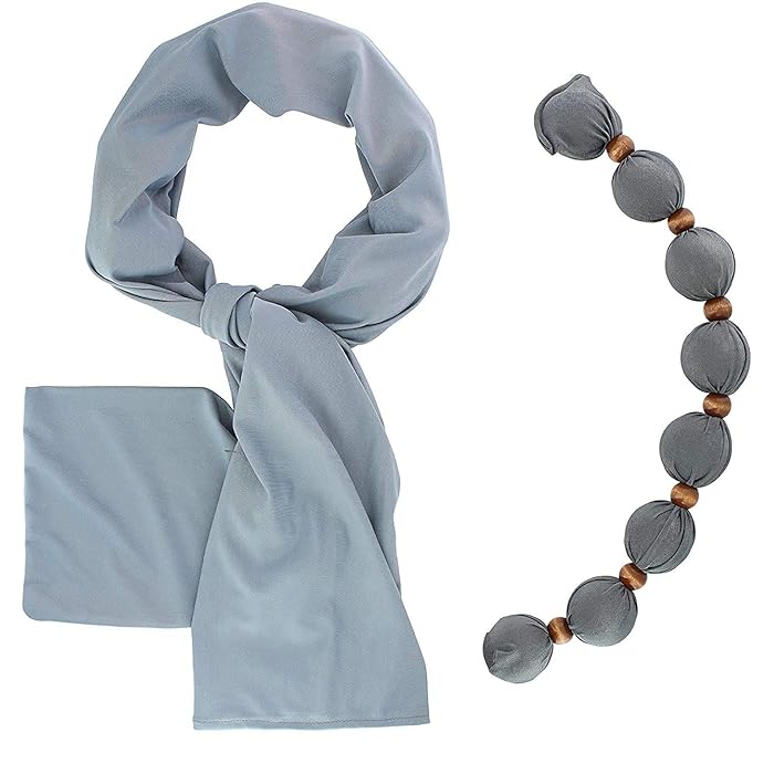 Buy Nano-Ice Cooling Necklace + Scarf - Grey | Beat The Heat in Style ...