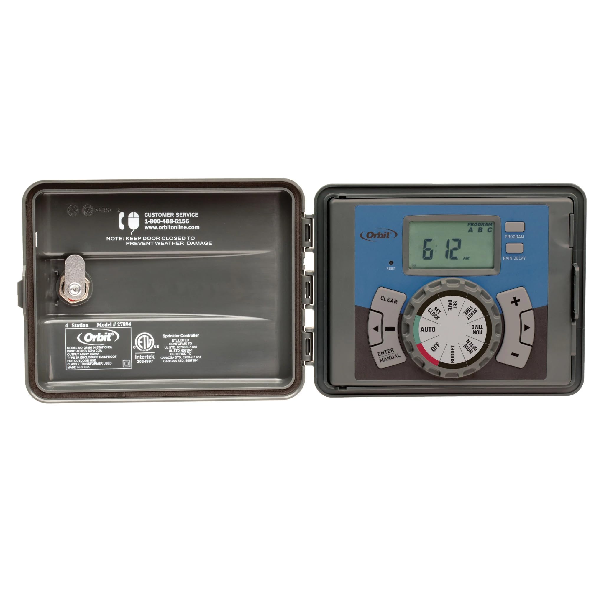 Orbit 27894 - Easy-Set Logic 4-Station Indoor/Outdoor Sprinkler Timer ...