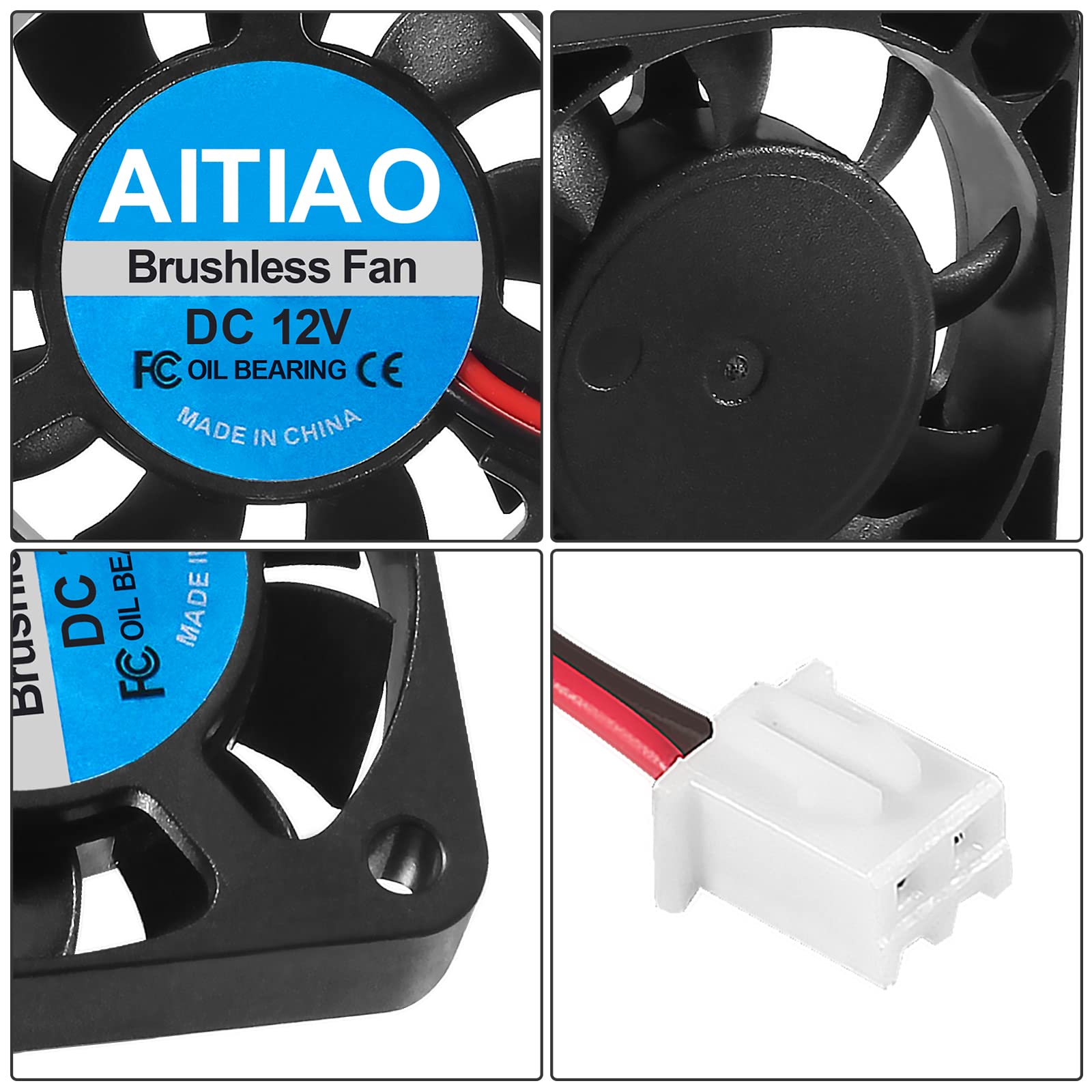 Mua 6Pcs 4010 Fan Blower DC 12V Mini Brushless Cooling Fans 40x40x10mm ...