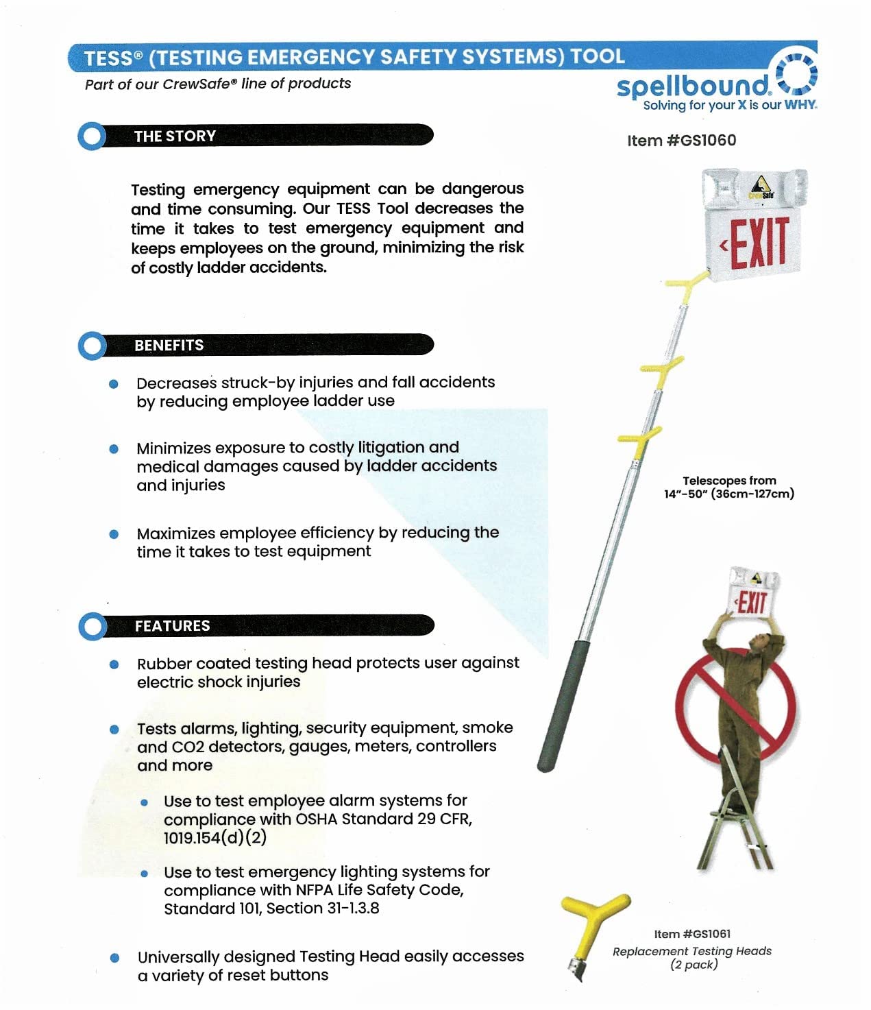 Tess Safety Pole -Smoke Detector And Emergency Exit- Extendable Pole ...