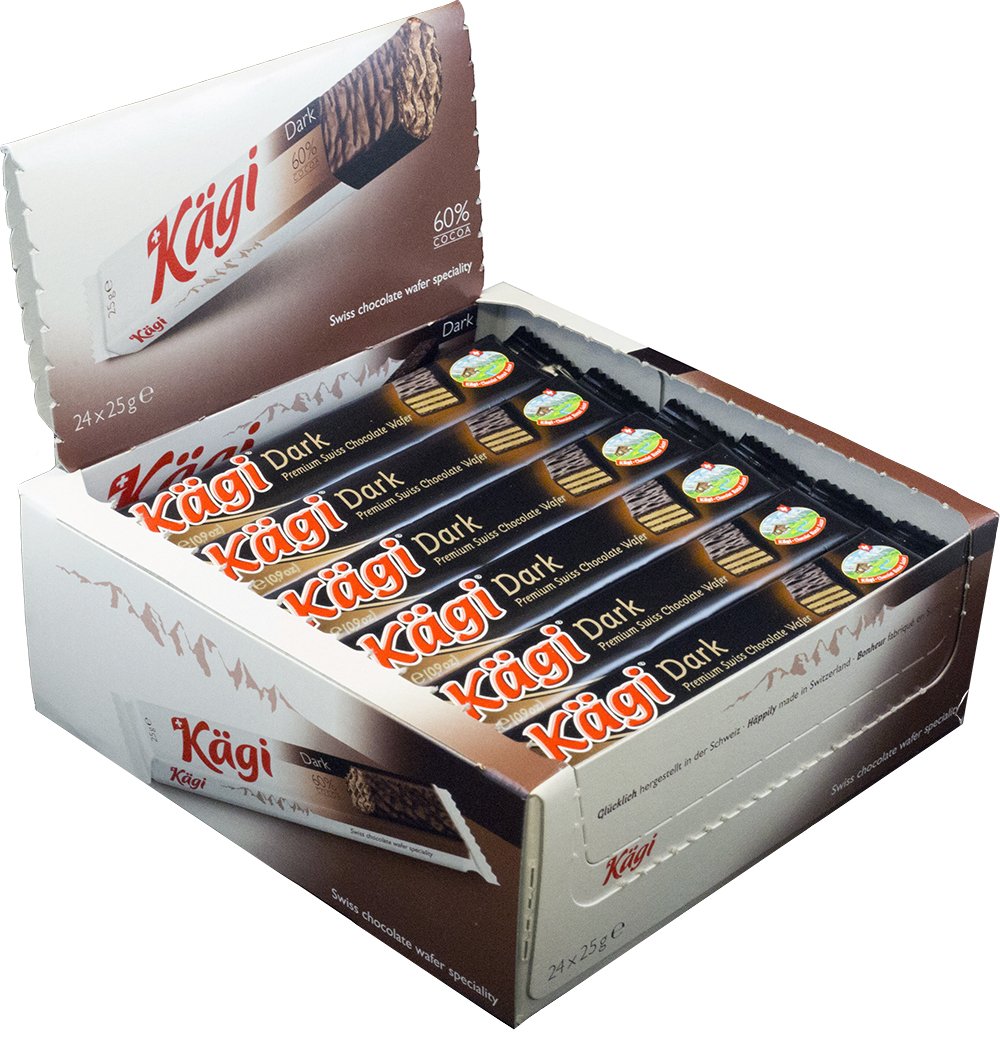 Amazon.com : KӒGI Swiss Milk Chocolate Candy Bar Wafer, 25g per bar, 24 ...