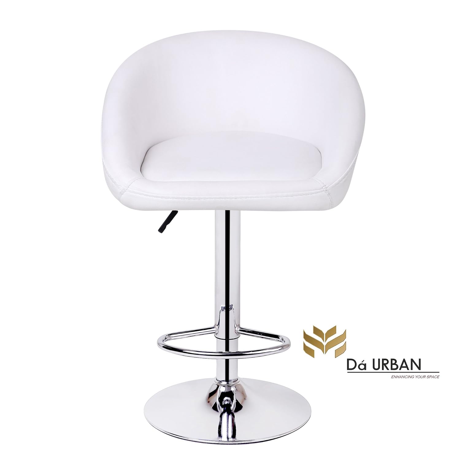 Da URBAN Mini Height Adjustable Bar Stool Chair (White) (1 Pc): Amazon ...