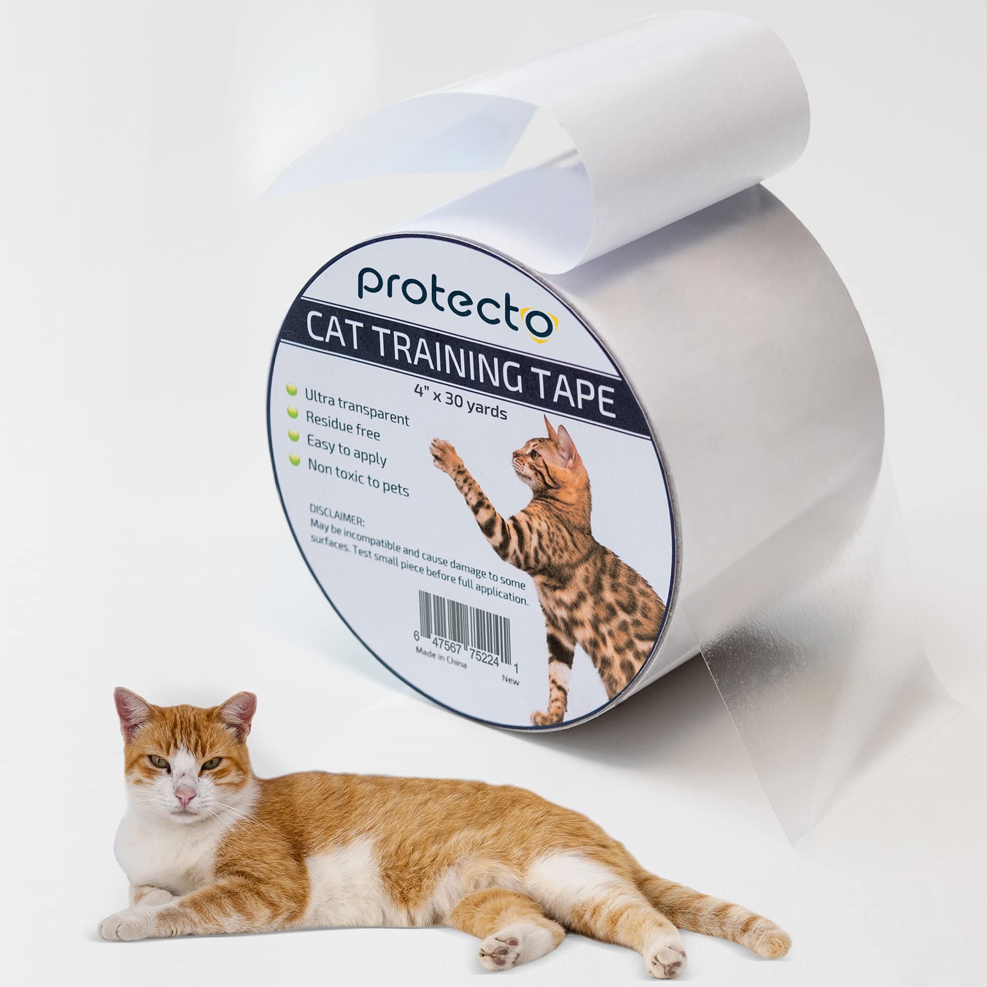 PROTECTO Cat Training Tape, 4inch Cat Scratch Deterrent Tape, Anti Cat ...