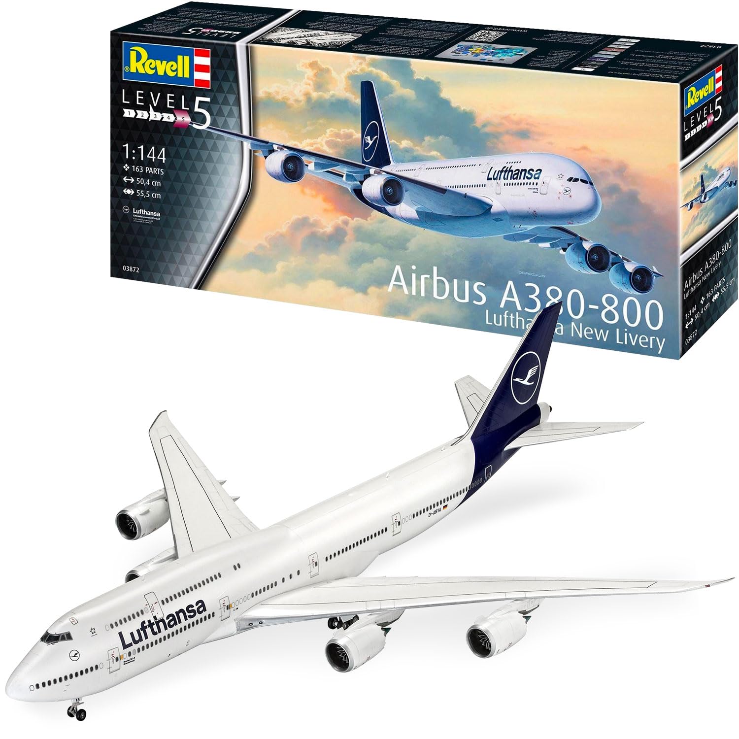 Boeing 747 Model Kit Revell Boeing 747-8 Lufthansa Model Kit - 1:144 ...