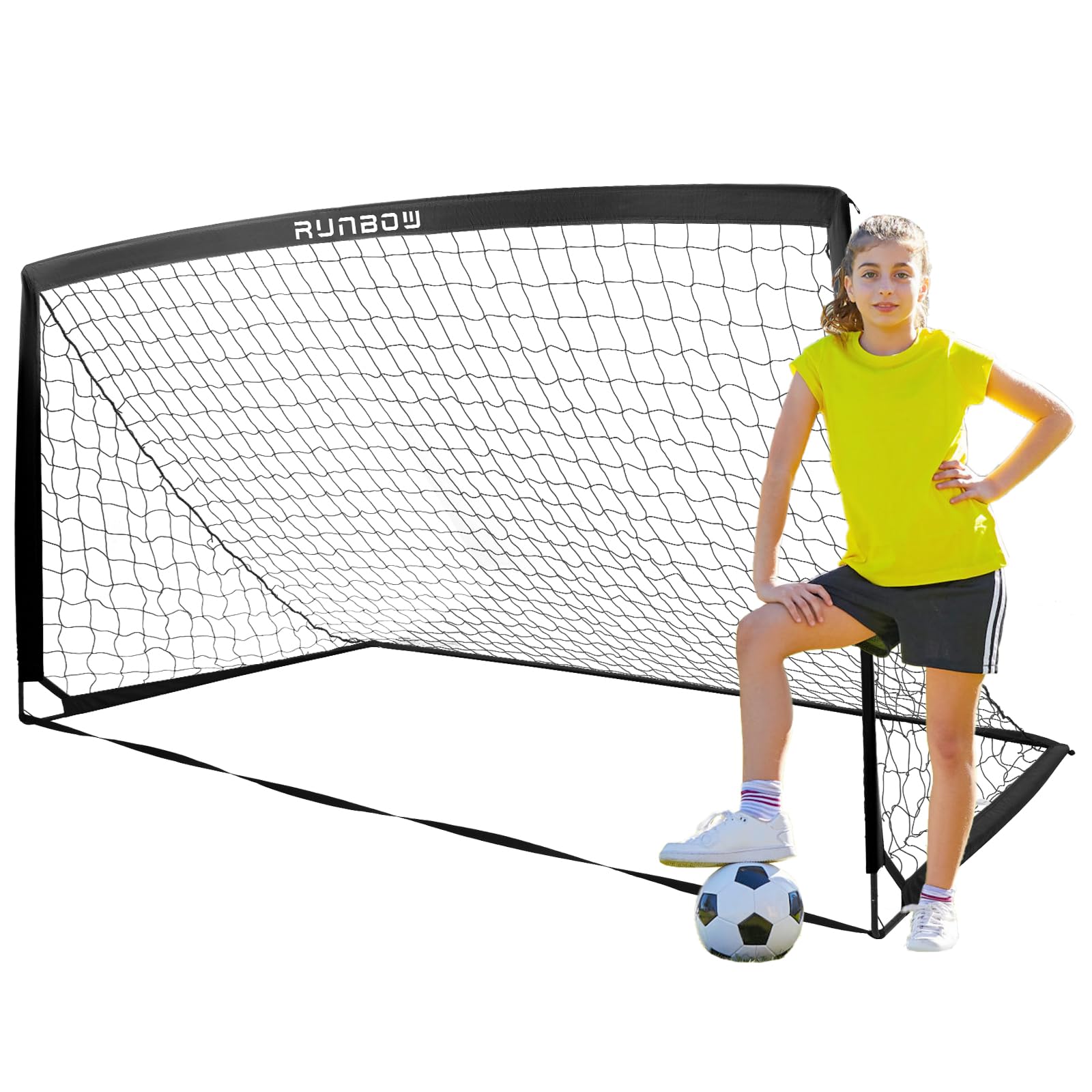 RUNBOW 9x5 ft Portable Kids Soccer Goal for Backyard Adult Junior ...