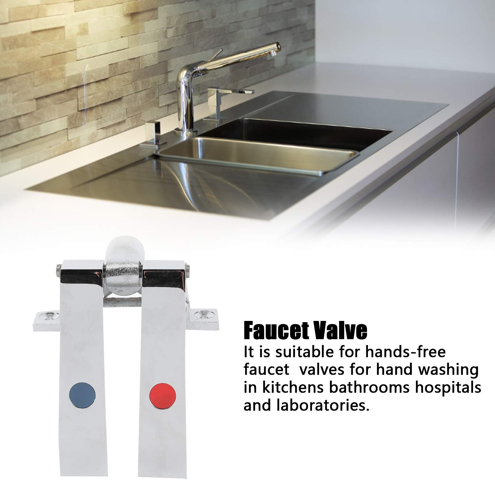 Mua Faucet Pedal Valve, G1/2 Threads Self‑closing Knee Valve, Brass ...