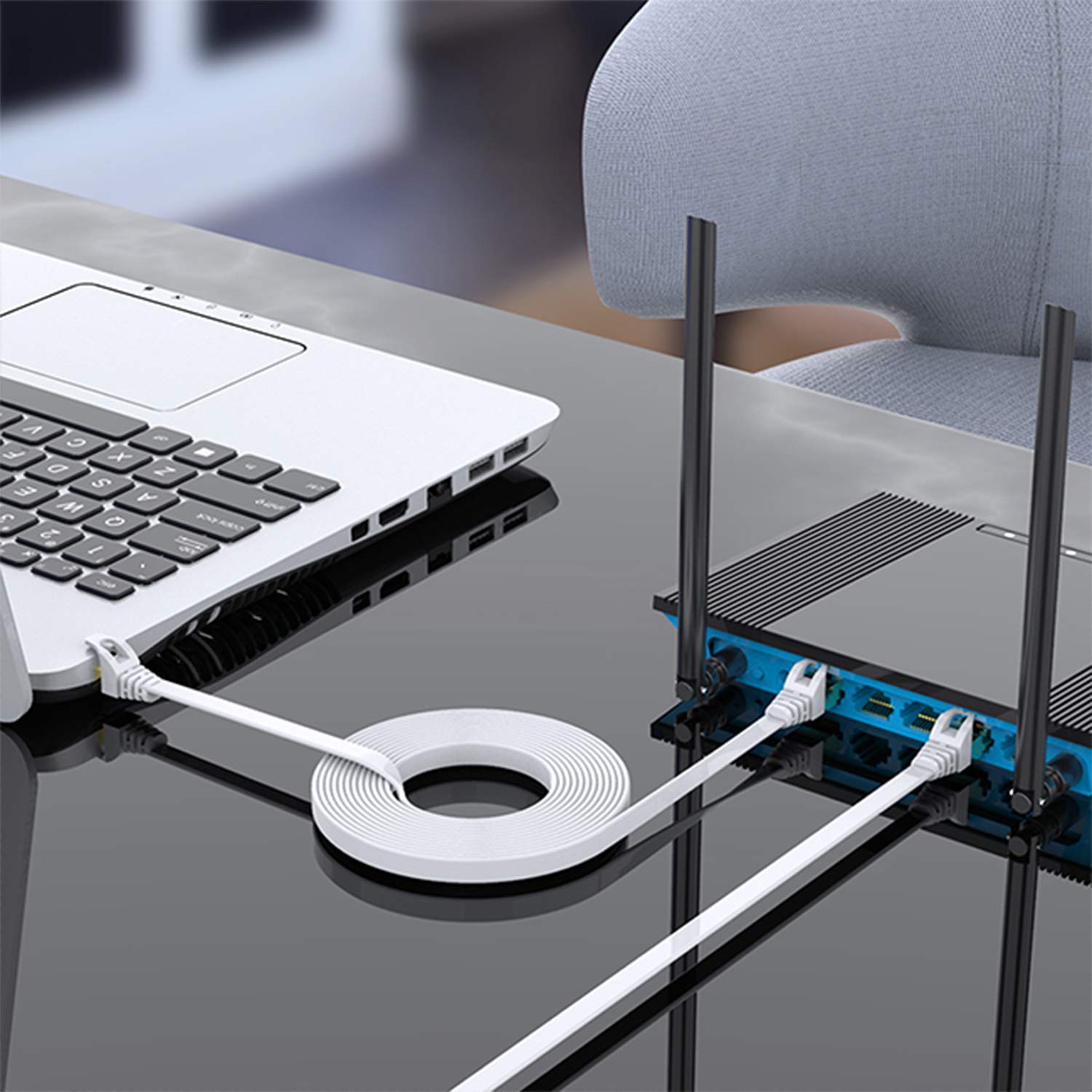 Xbox High Speed Flat Internet Network Computer Patch Cord White ...