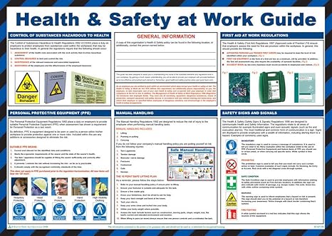 First Aid Poster - Health and Safety At Work (Laminated Poster ...