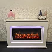 RICHEN Elektrokamin Argon - Standkamin Mit Heizung, LED-Beleuchtung, 3D ...