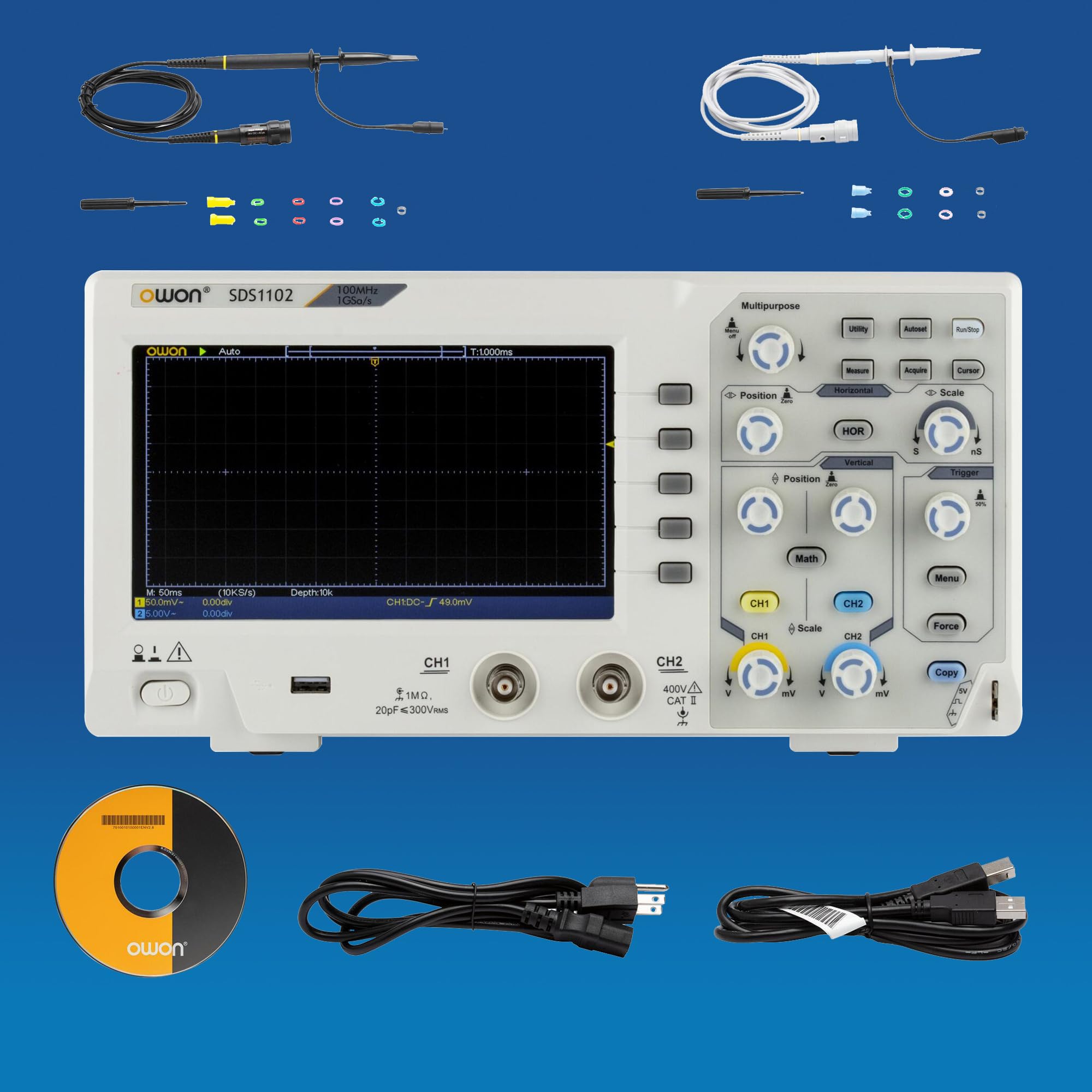 Mua Lab Oscilloscope SDS1102 100MHz Digital Oscilloscope 2 Channels ...