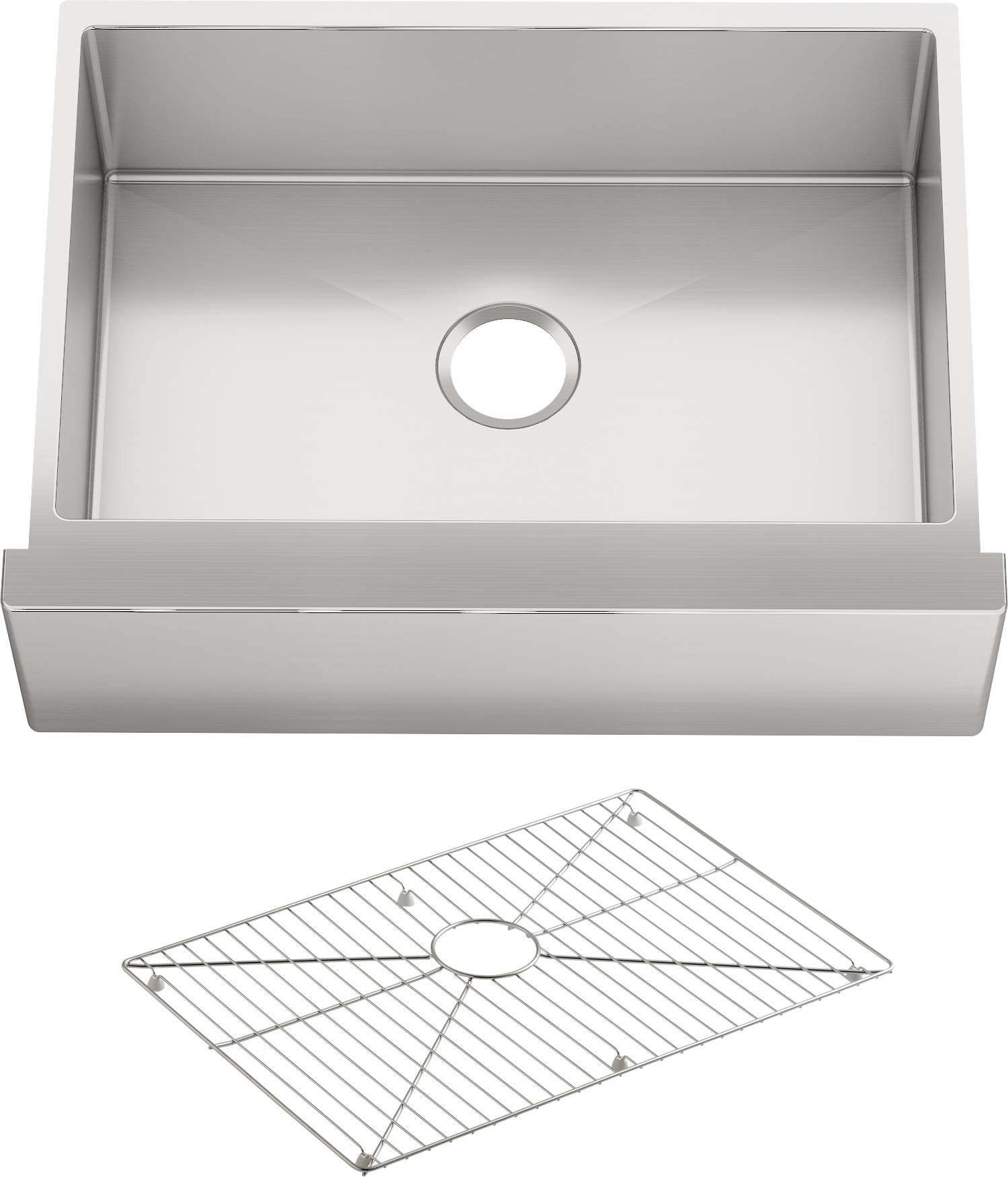 KOHLER K-5417-NA Strive Self-Trimming Farmhouse Undermount Medium ...