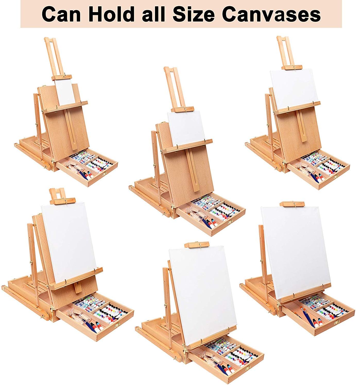 Kurtzy Easel Stand – 190cm French Easel – Adjustable Foldable Large ...