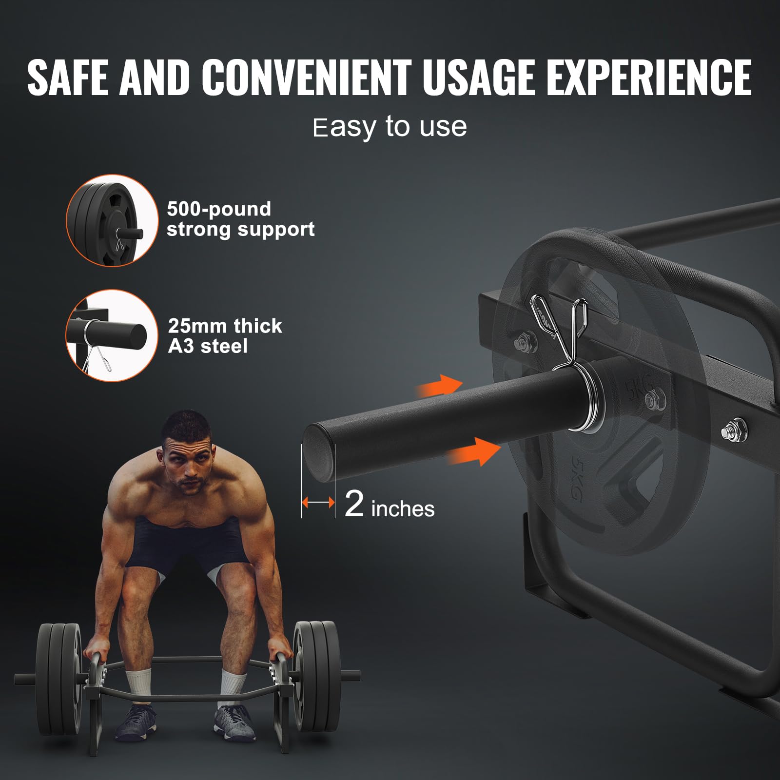 Mua VEVOR Safety Squat Bar, 700 & 1500 LBS, Plus 500 LBS Hex Barbell ...