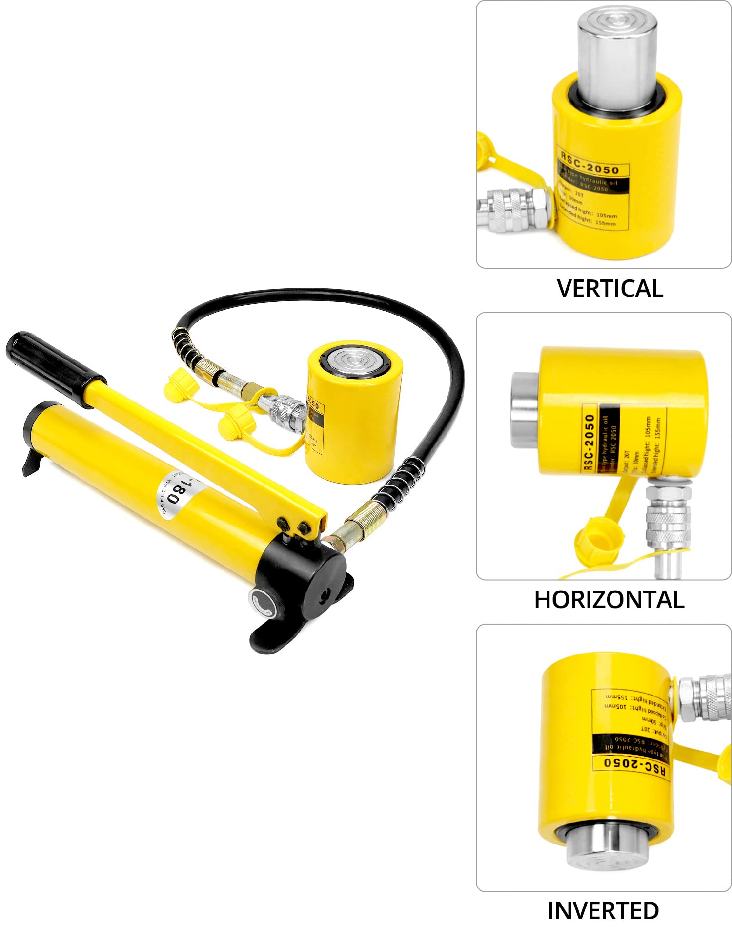 Mua QWORK 20T Mini Hydraulic Cylinder Jack Porta Power Ram 2" Stroke ...