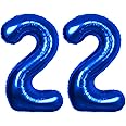 Amazon.com: 40 Inch Number 22 Balloon Blue Jumbo Giant Big Large Number ...
