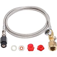 Amazon.com: YUXIVCNE Upgraded Soda CO2 Cylinder Refill Adapter Hose Kit with Big Pressure Gauge ...