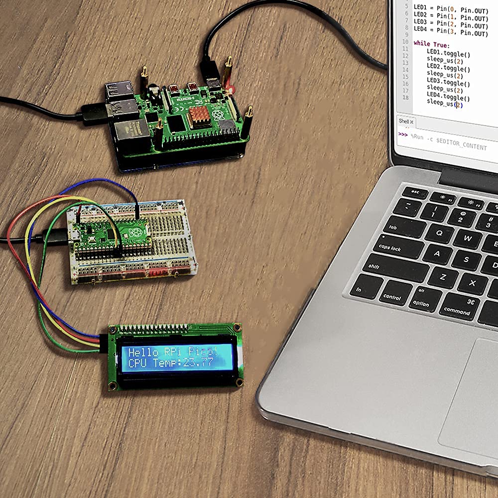 Mua GeeekPi Raspberry Pi Pico Basic Starter Kit with Raspberry Pi Pico, Breadboard, I2C 1602 LCD ...