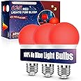 Neporal Red Light Bulbs for Sleep 9W, 100% Blue Light Blocking Red ...