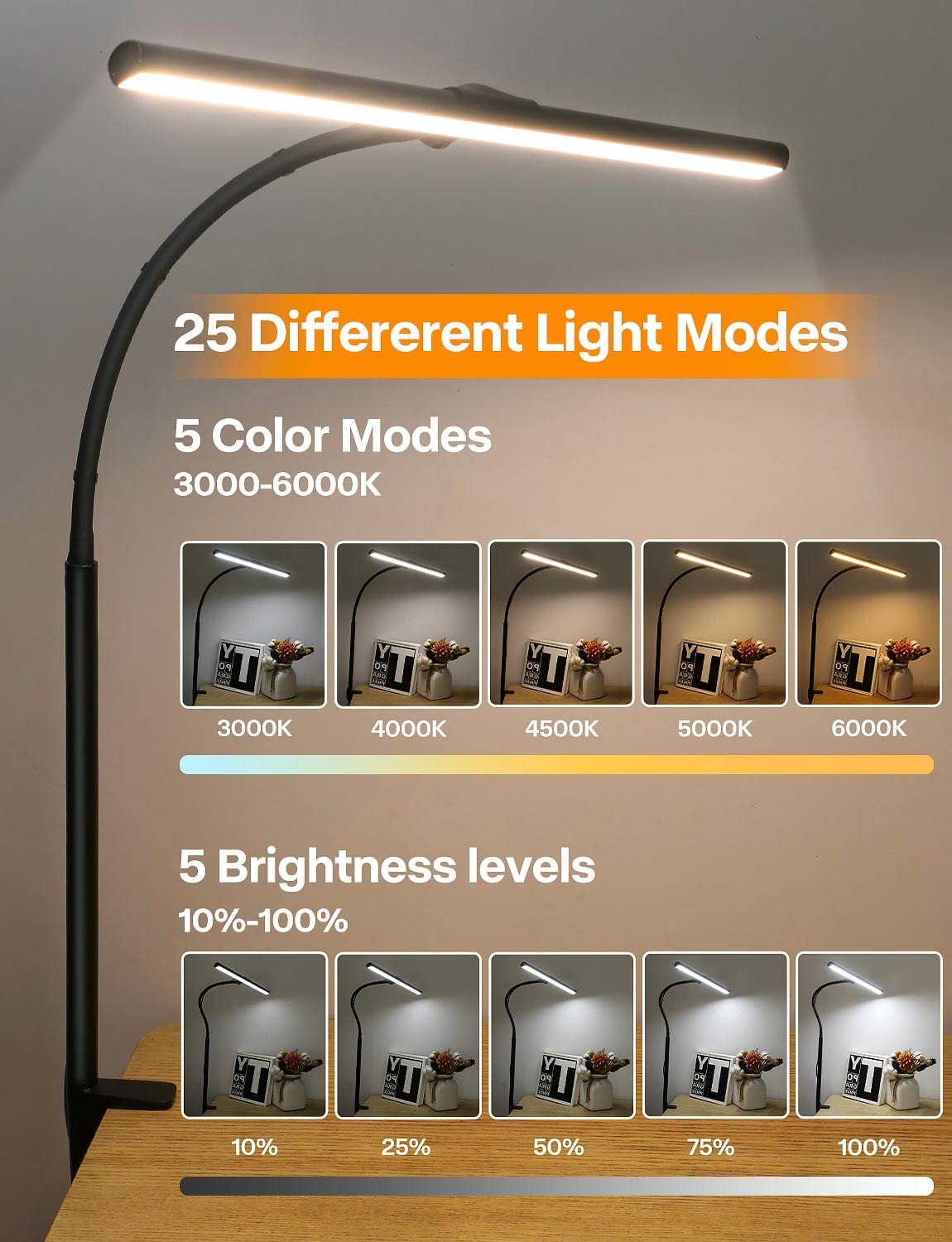 Mua ACNCTOP Desk Lamp for Office Home - Eye-Caring Architect Task Lamp ...
