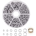 Amazon.com: PH PandaHall Jewelry Making Jump Ring, 900 Pcs 6 Sizes Iron Split Rings 18 Gauge ...