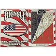 Amazon.com: USPC Bicycle Red, White and Blue Series 6 Oval Design ...