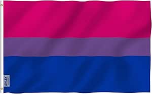 Amazon.com : Anley Fly Breeze 3x5 Foot Bi Pride Flag - Vivid Color and Fade proof - Canvas ...