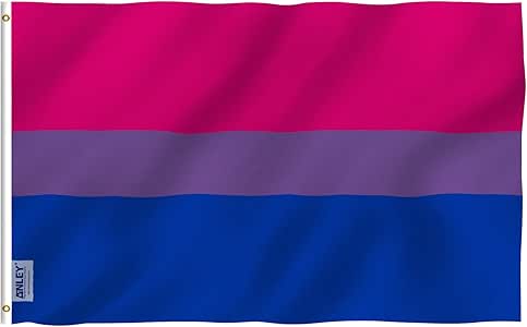 ANLEY [Fly Breeze] 3x5 Foot Bi Pride Flag - Vivid Color and UV Fade Resistant - Canvas Header ...