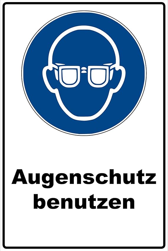 Schild Augenschutz benutzen Schild Schutzbrille Gebotszeichen blau 30 x ...