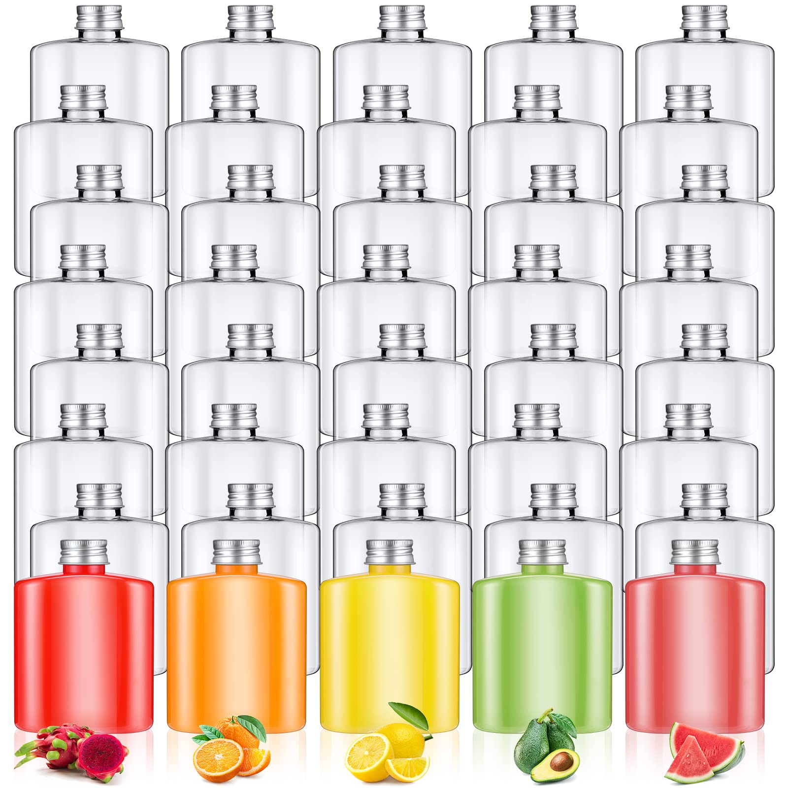 Norme 30 Pcs Plastic Bottles Bulk with Caps 8.5 oz Small Reusable ...