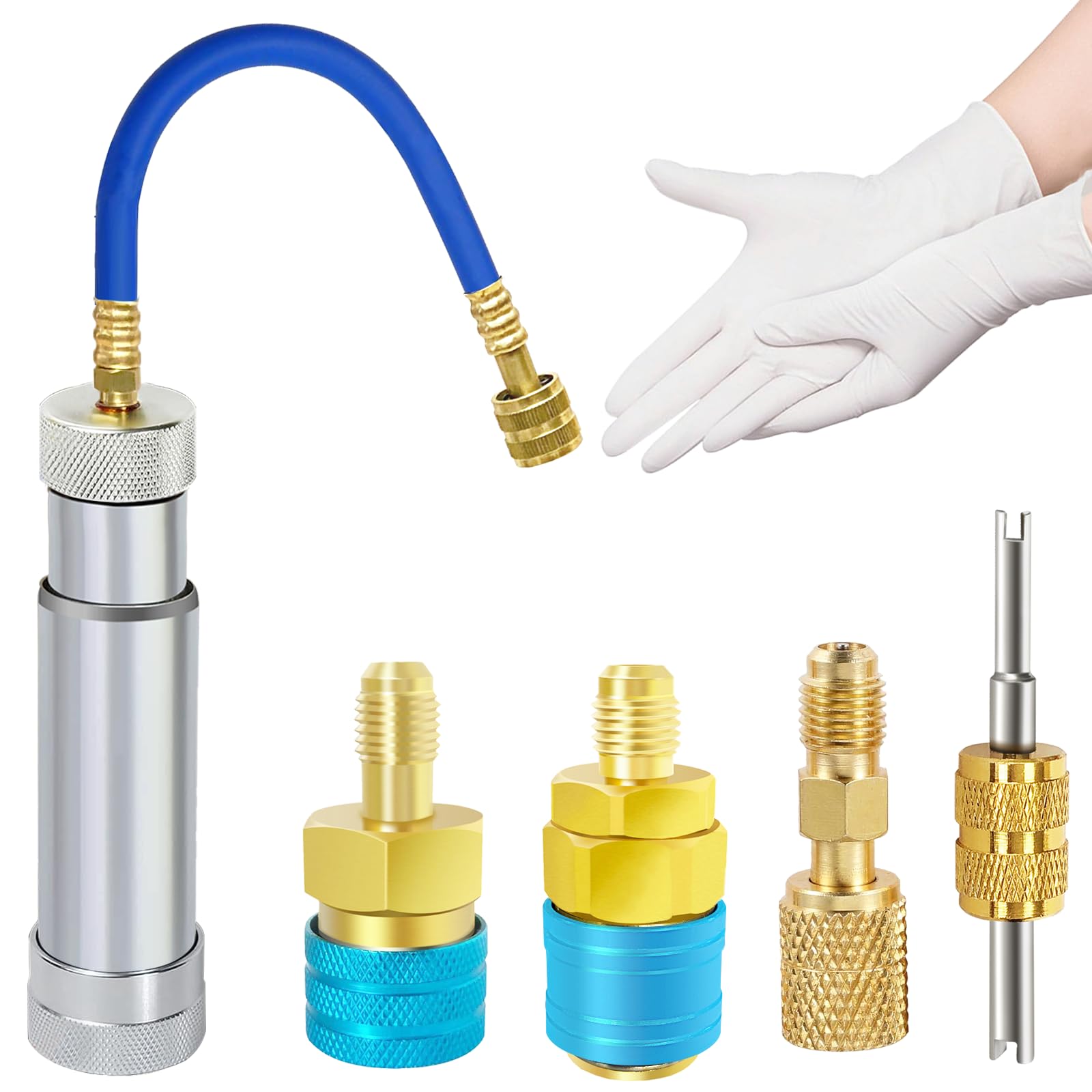 Boltigen AC Oil Injector Kit for R1234YF, R134A, R410A-HVAC Dye Oil ...