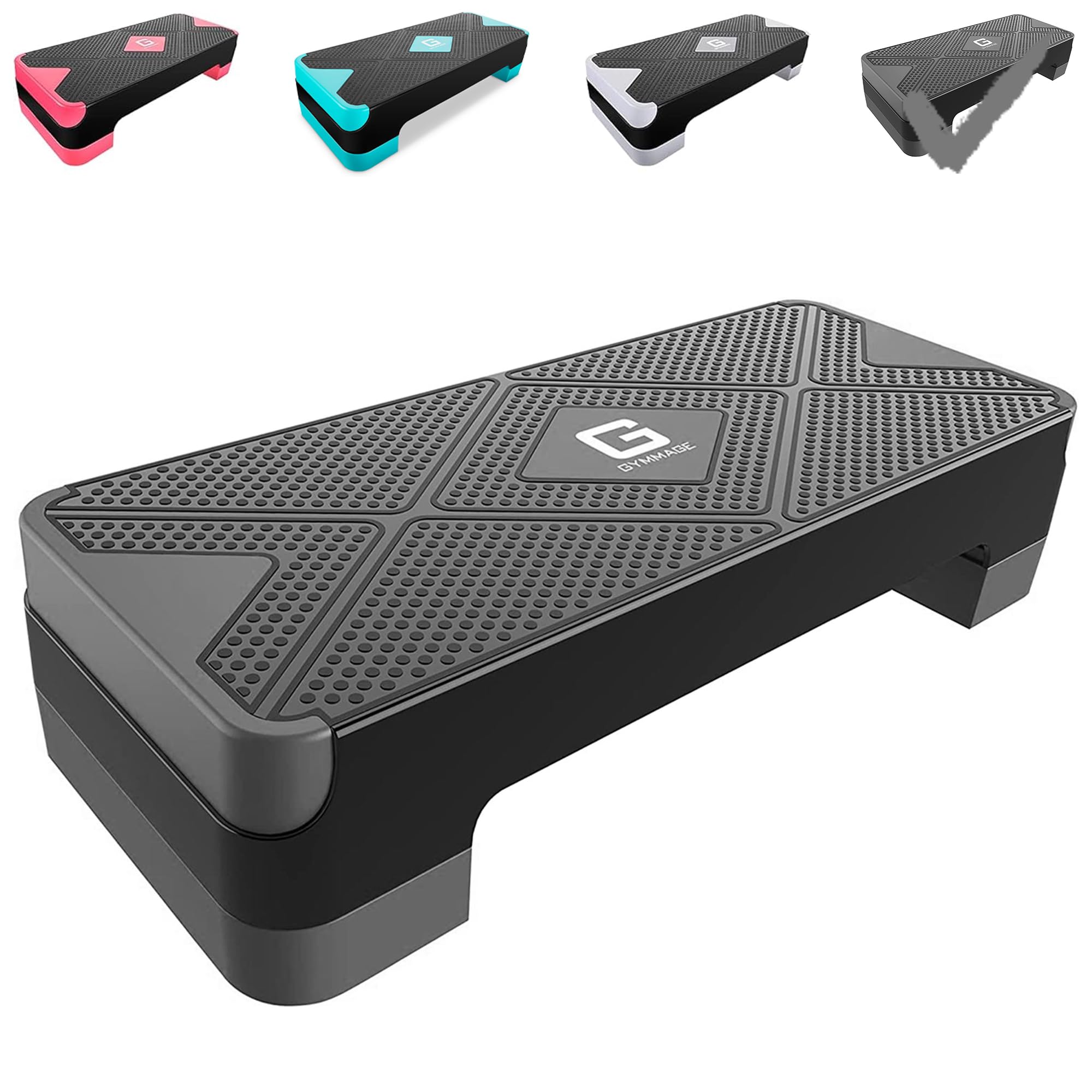 GYMMAGE Adjustable Workout Aerobic Stepper, Aerobic Exercise Step ...